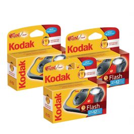 3 x Kodak Fun Flash Disposable Camera (39 Exposures)